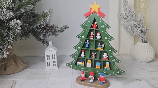 Настольная сувенирная ёлка РАДОСТЬ ДЛЯ ВСЕХ, дерево, зелёная, 31 см, GR9002310