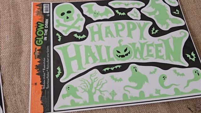Набор светящихся наклеек для Хеллоуина ГРИН ХЕЛЛОУИН, 60х42 см, 2 шт., BCC100150-набор