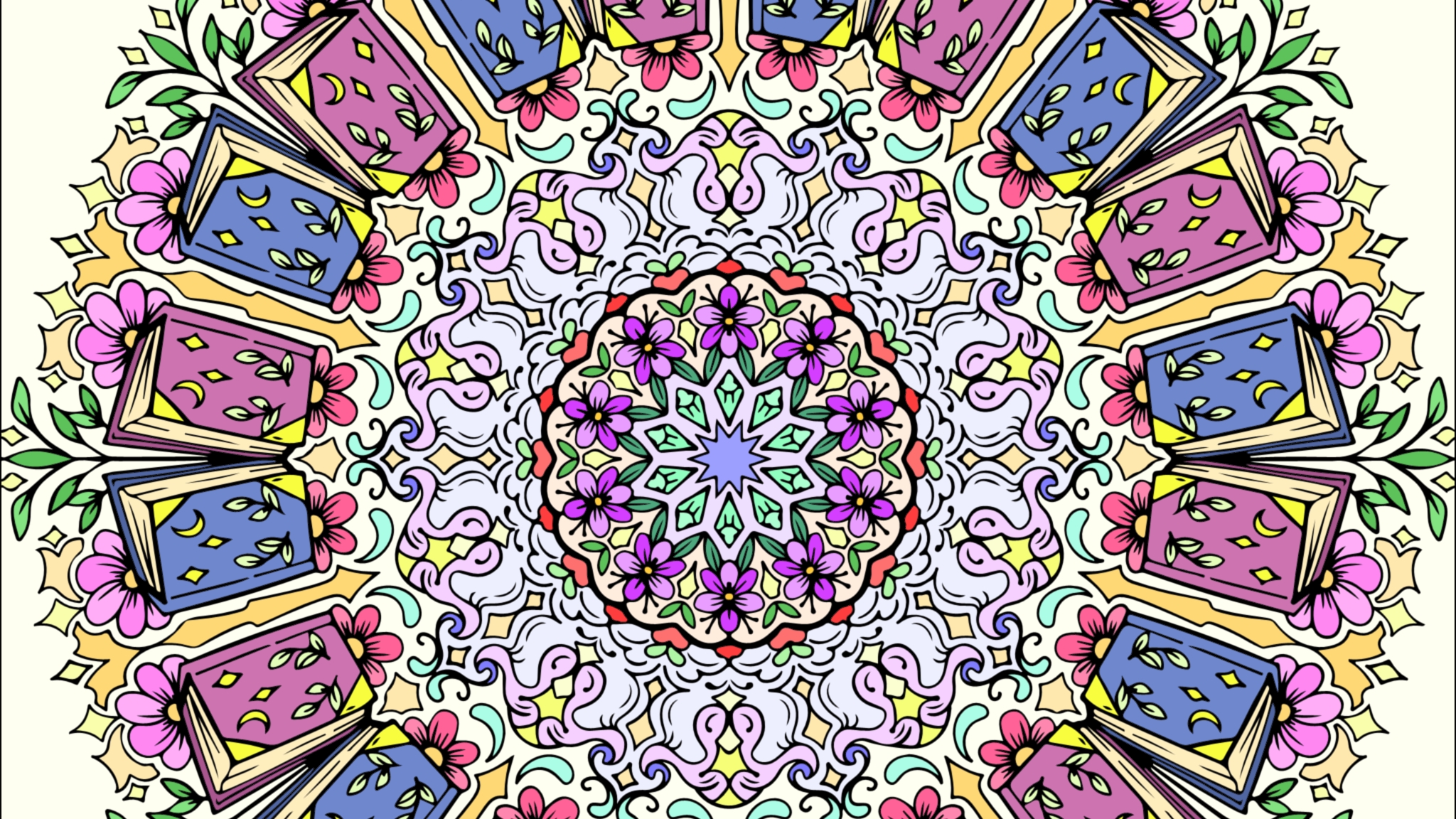 Успокаивающее видео раскраска