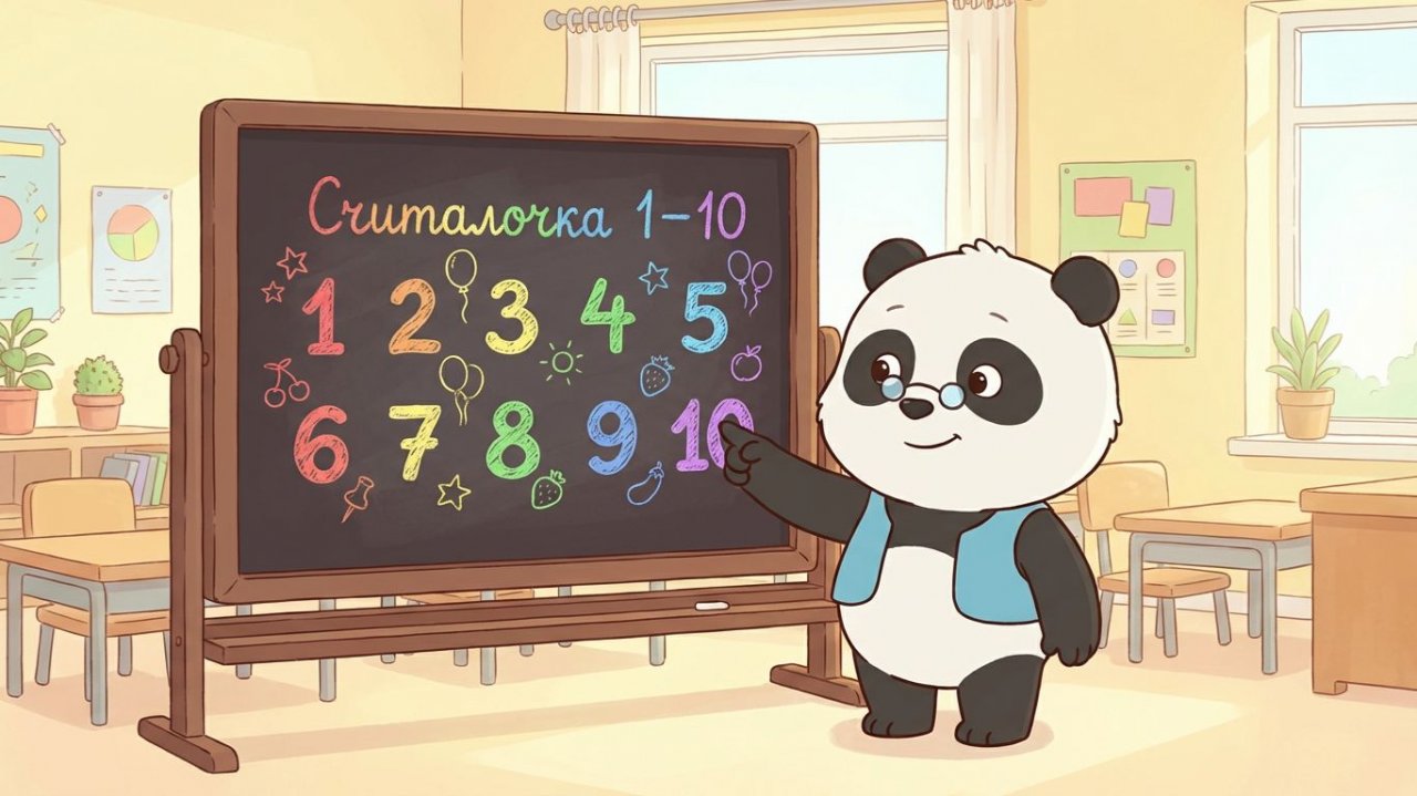 Панда-Учитель — Большая Считалочка от 1 до 10 | Финальная часть