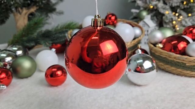 Набор пластиковых шаров ИГРА ОТТЕНКОВ, коллекция 'Дух Рождества' (глянцевые, матовые, 1001170