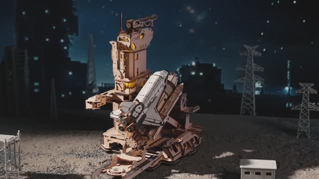Деревянный конструктор Космический Шаттл (Space Shuttle) LKA02 от ROKR с динамическим подъёмом