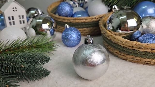 Набор пластиковых шаров ИГРА ОТТЕНКОВ, коллекция 'Зимний полдень' (глянцевые, матовые, 1001169