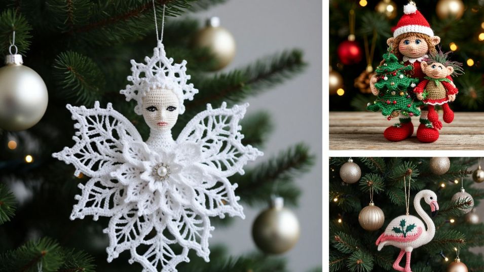 🎄❄️🦩Не только шары! Вяжем волшебную сказку! 9 необычных идей для елочных игрушек.🐧✨🎄