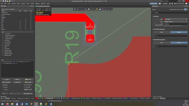 Altium Designer. ВЧ-разводка. Топология. Ч5. Заливки и отверстия