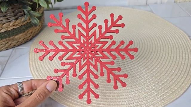 Ёлочное украшение СНЕЖИНКА 'СЭЛЛИ', дерево, красный, 16 см, DH8065100-1