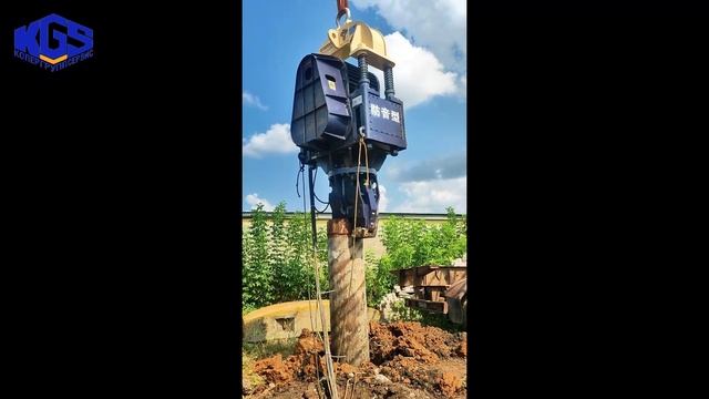 Монтаж электрического вибропогружателя DZJ-90 г. Набережные Челны