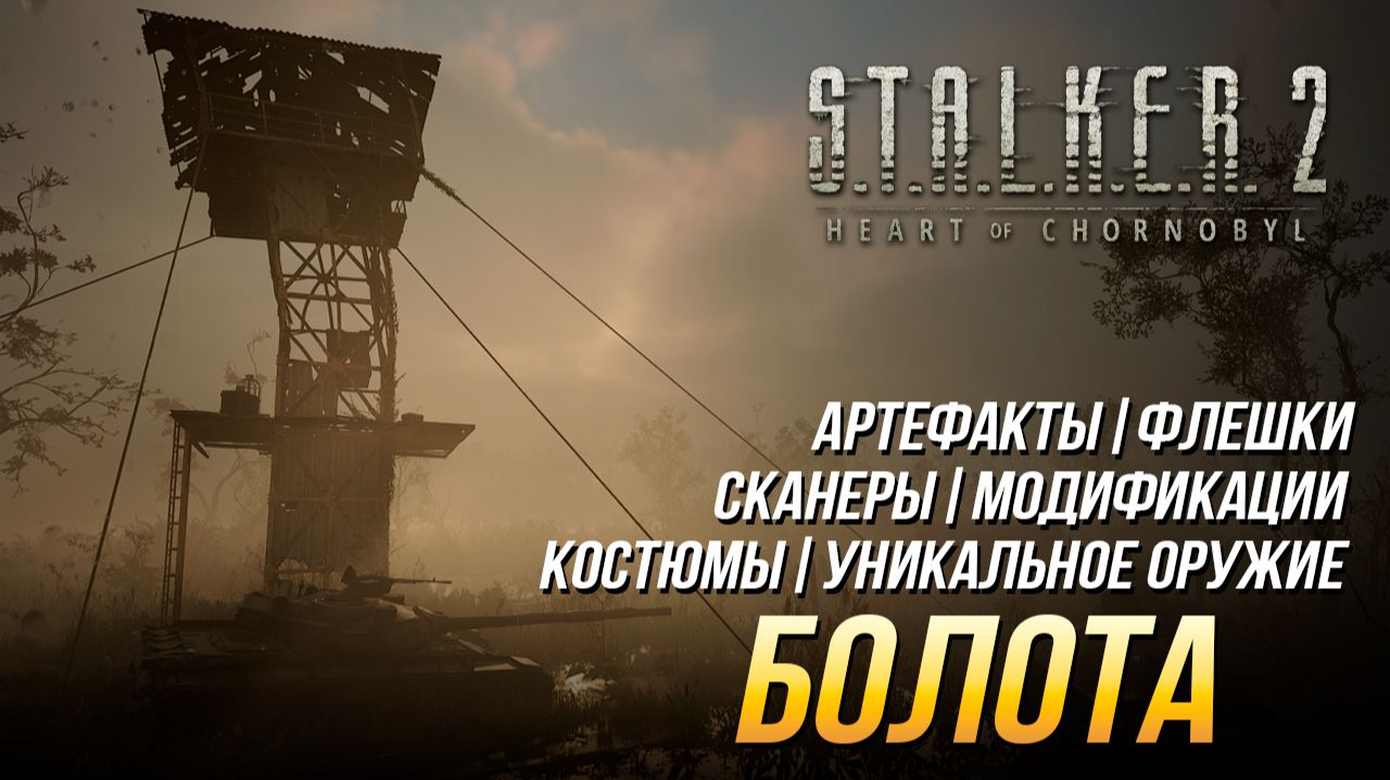 S.T.A.L.K.E.R. 2 - Болота (Все улучшения, флешки, костюмы, артефакты, оружие и сканеры)
