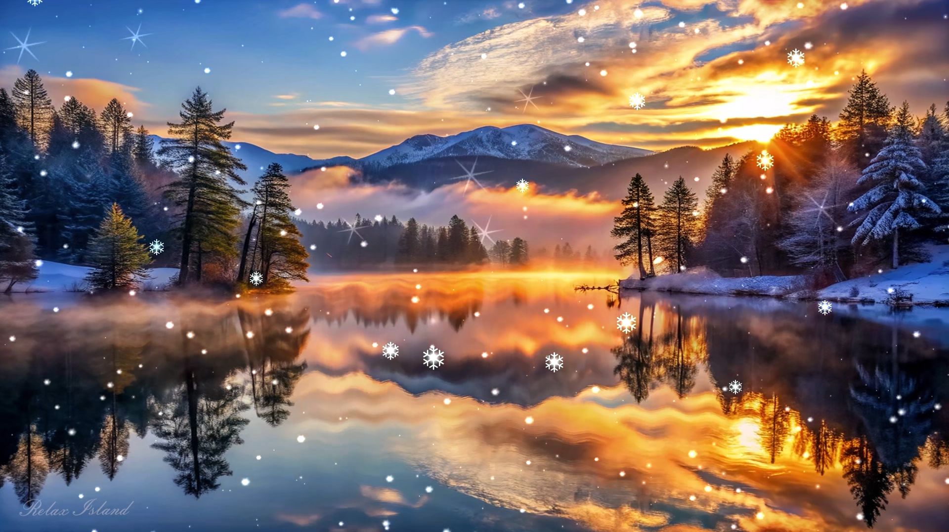 ЧАРУЮЩАЯ ЗИМНЯЯ УСПОКАИВАЮЩАЯ МУЗЫКА ДЛЯ СНА 🎵 РАССЛАБЛЯЮЩАЯ МУЗЫКА ДЛЯ ДУШИ В ЛУЧАХ ЗАКАТА