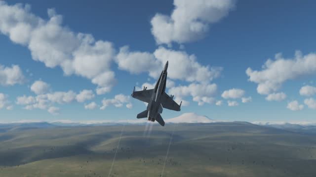 DCS World. Су-27vs F/A-18 Hornet. Отработка стрельбы из пушки- в Ближнем Маневренном Воздушном бою.