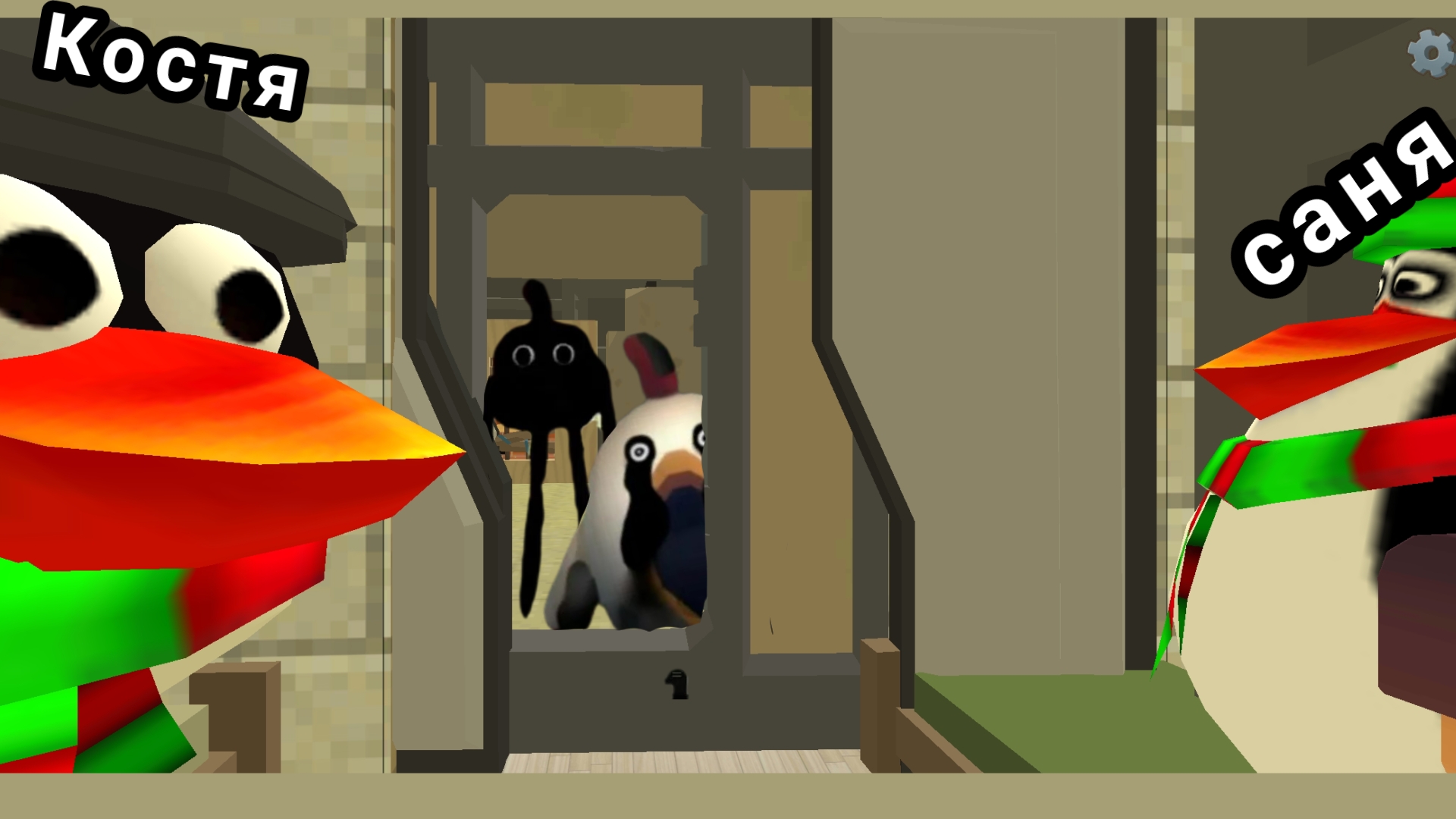 scp 890 и чернильная курица проникли в наш бункер в чикен ган!пингвин Саня и пингвин Костя