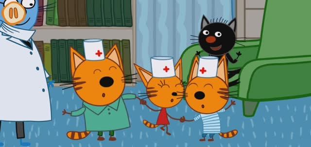 Три Кота Мультфильм Прививка для котят