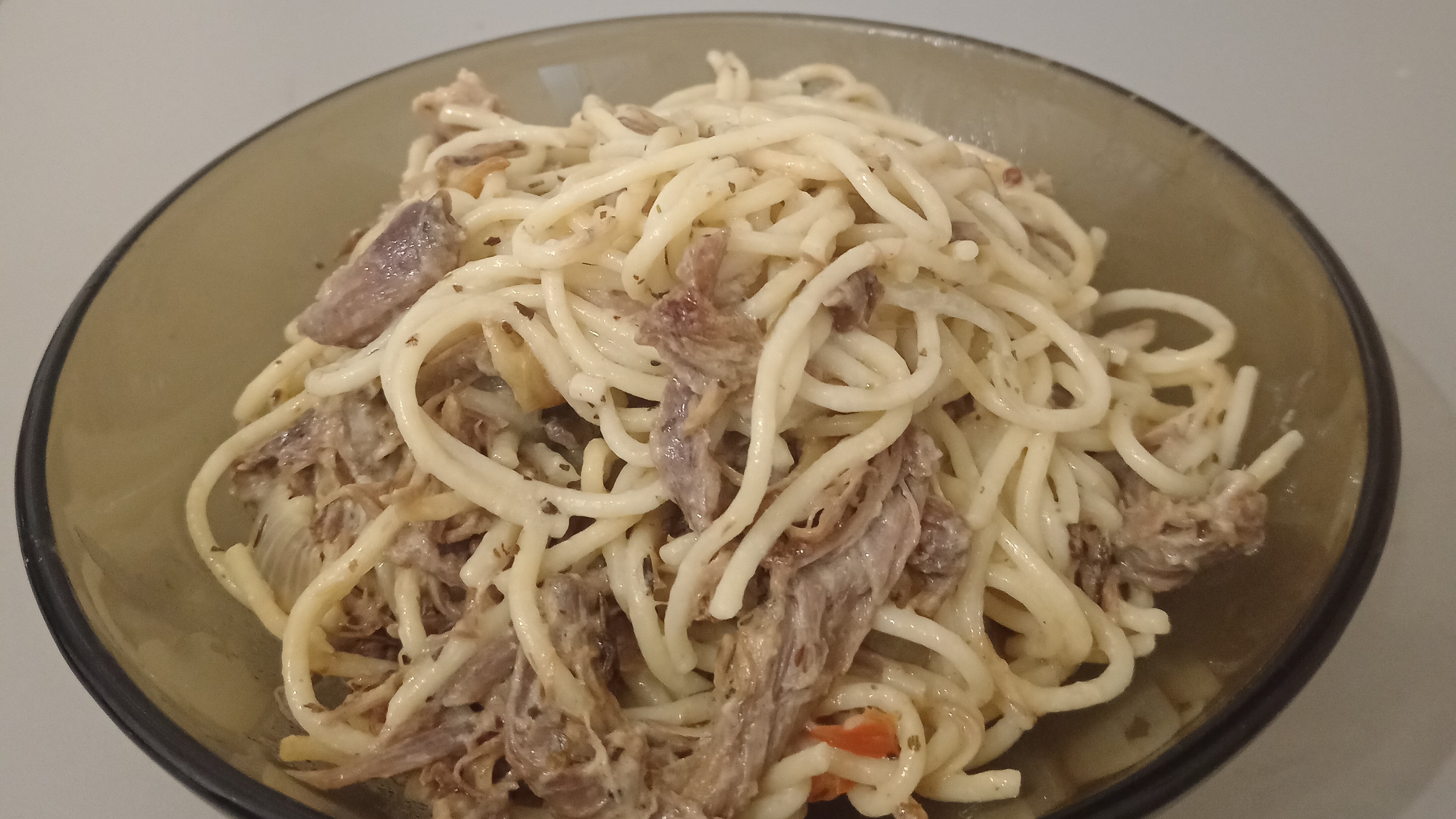 Сливочная паста с говядиной