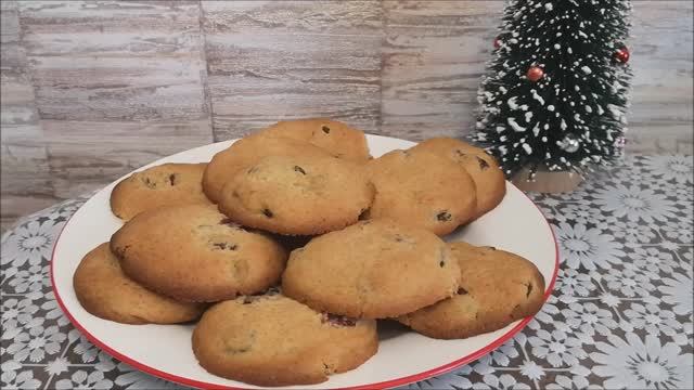 Печенье с медом, клюквой и изюмом. Ароматное новогоднее печенье