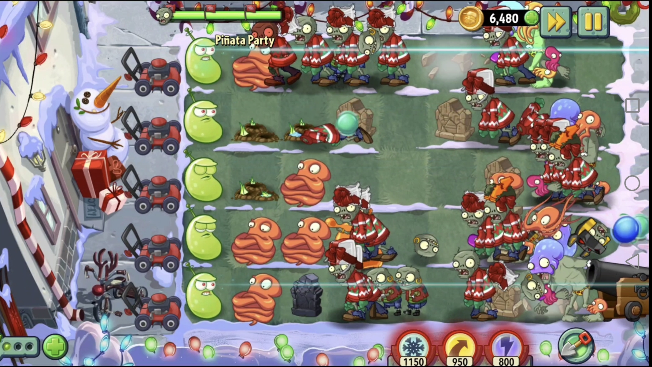 Зомби против растений. Зима, бонусный уровень