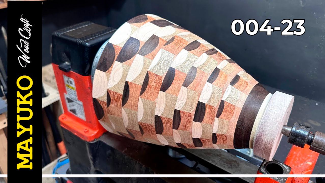 Ваза на токарном станке Токарные работы по дереву Сегментное точение №004_23