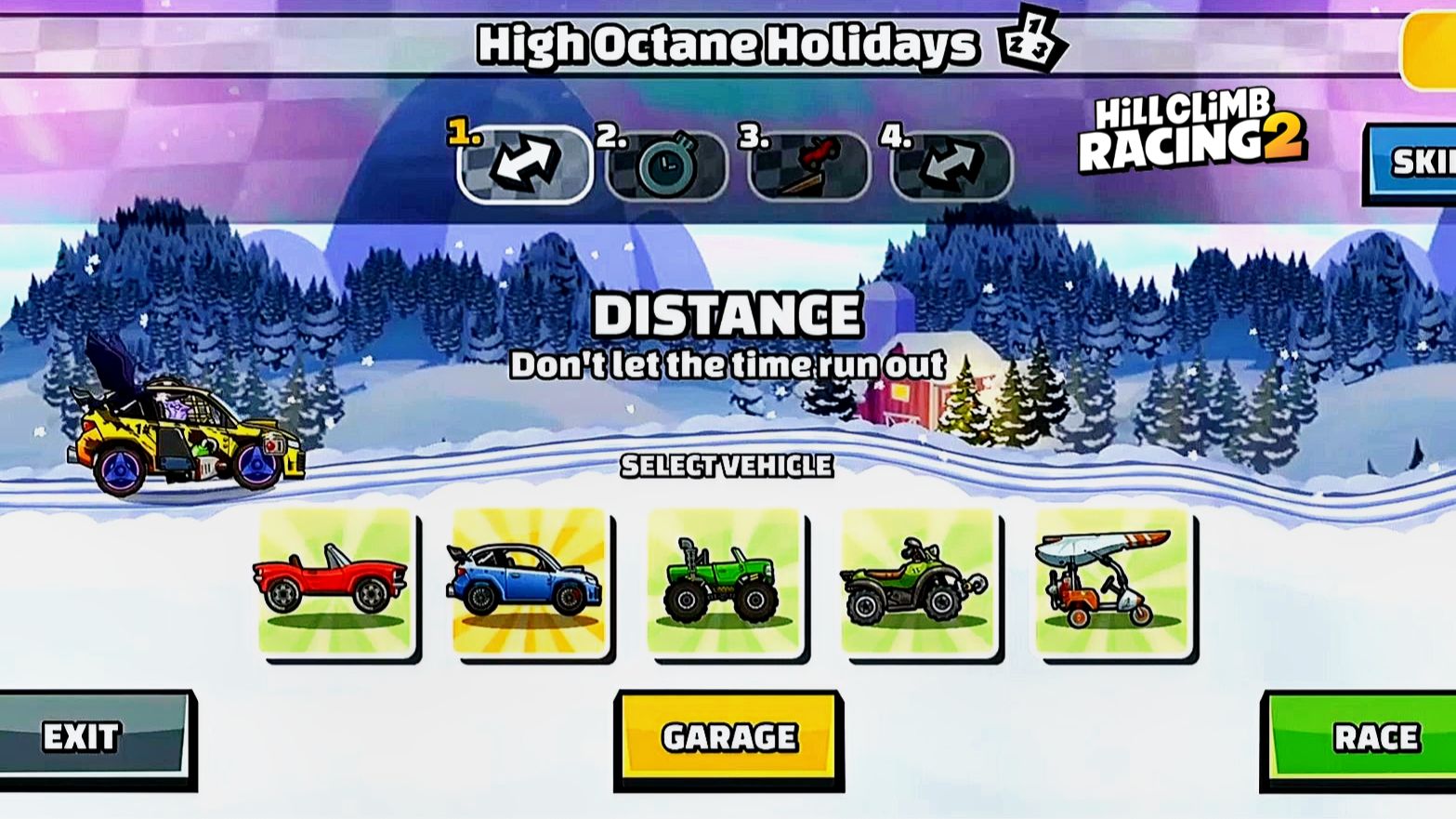 Предстоящее КОМАНДНОЕ СОБЫТИЕ "High Octane Holidays" - Hill Climb Racing 2