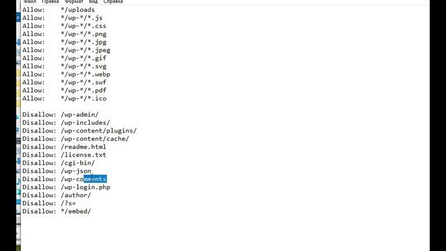 Создание файла robots.txt для сайта на WordPress