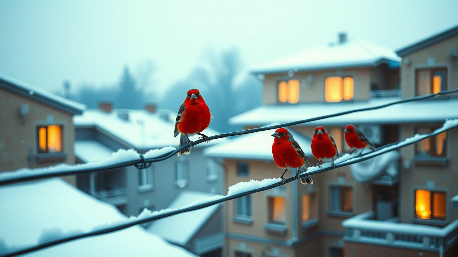 «Снегири на проводах»