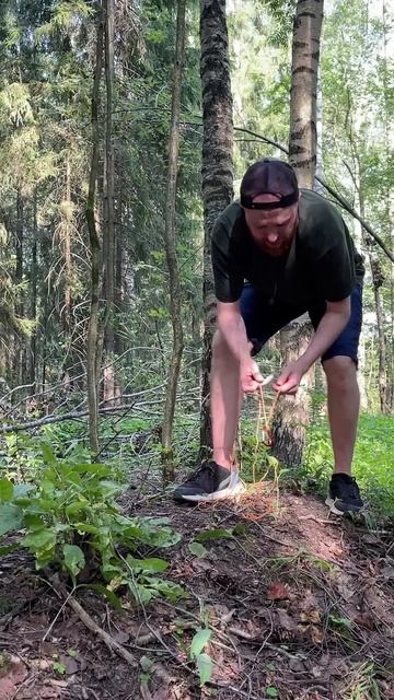 Сделал приспособление против клещей и грозы #shorts #юмор #выживание #природа