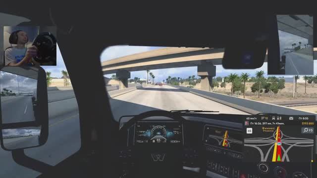 Просторы Америки - American truck simulator - 033 - на руле MOZA R5