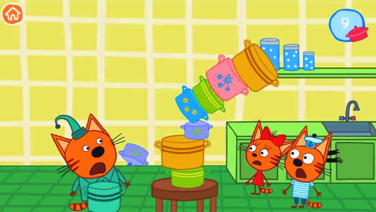 Три Кота | Котята на Кухне Затеяли Веселую Игру с Кастрюлями | Три Кота Смотреть