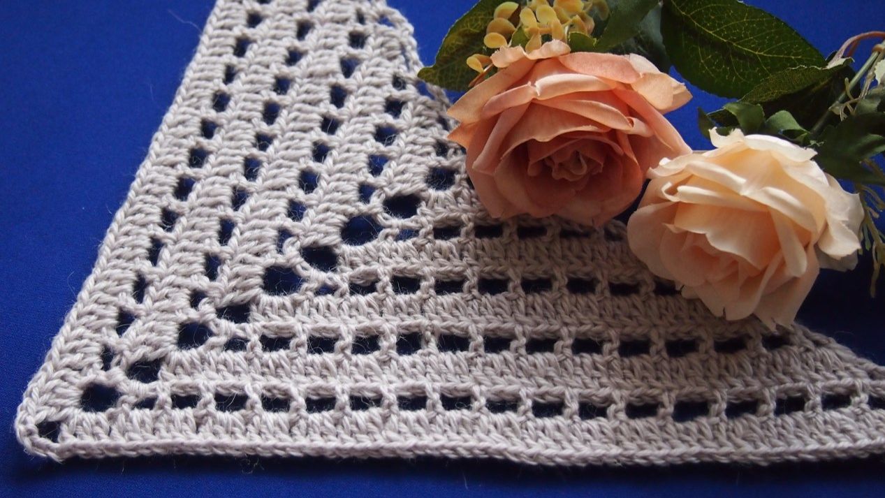 Шаль крючком для начинающих+схема.Простой узор для шали пошагово для новичков Урок 177 Crochet Shawl