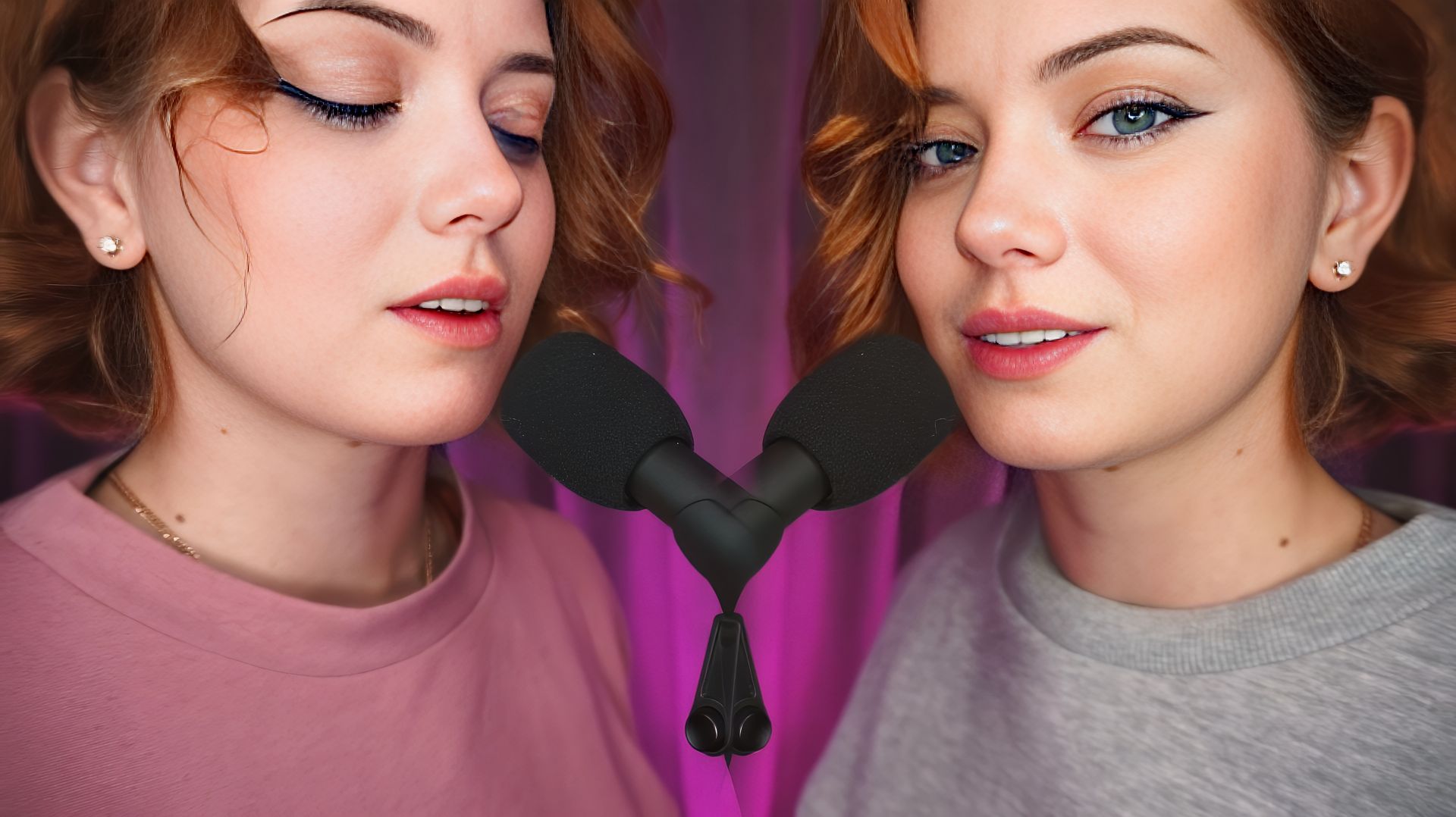 [4K] 😴 Двойной Tk Tk, Sk Sk + Неразборчивый Шепот От Близняшек // С Ушка На Ушко + АСМР 🤤