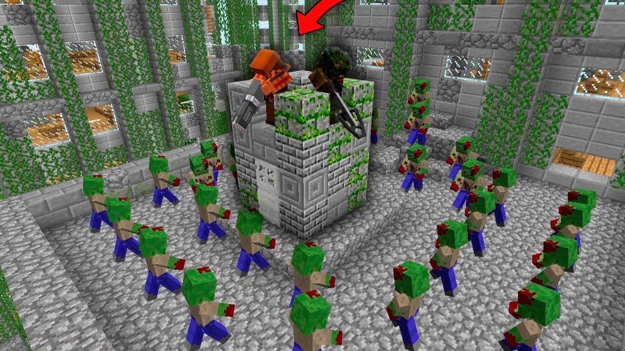 Защита СЕКРЕТНОГО НЕБОСКРЕБА от ЗОМБИ! 100 Дней в ЗОМБИ АПОКАЛИПСИСЕ в Майнкрафт! СЕРИАЛ