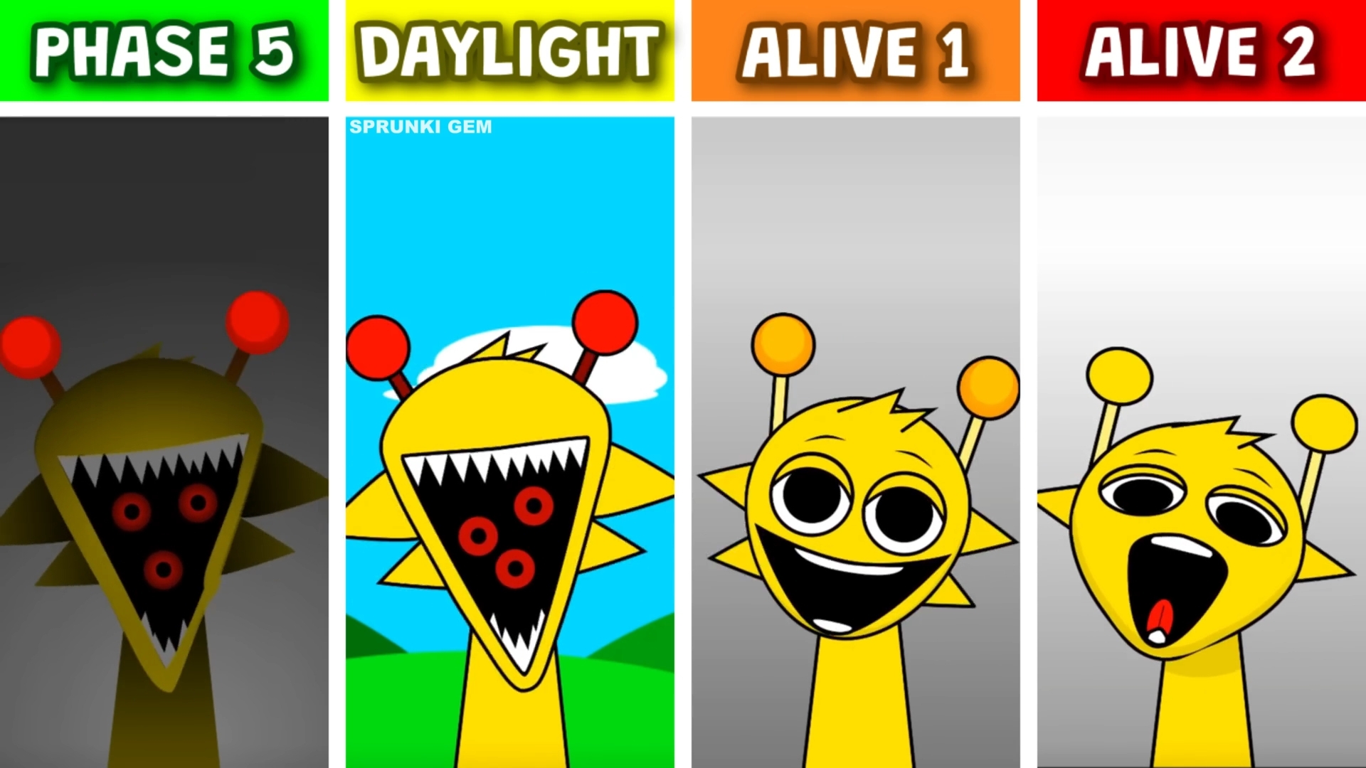 спрунки фаза 5 но в дневном свете и 2 версии but alive