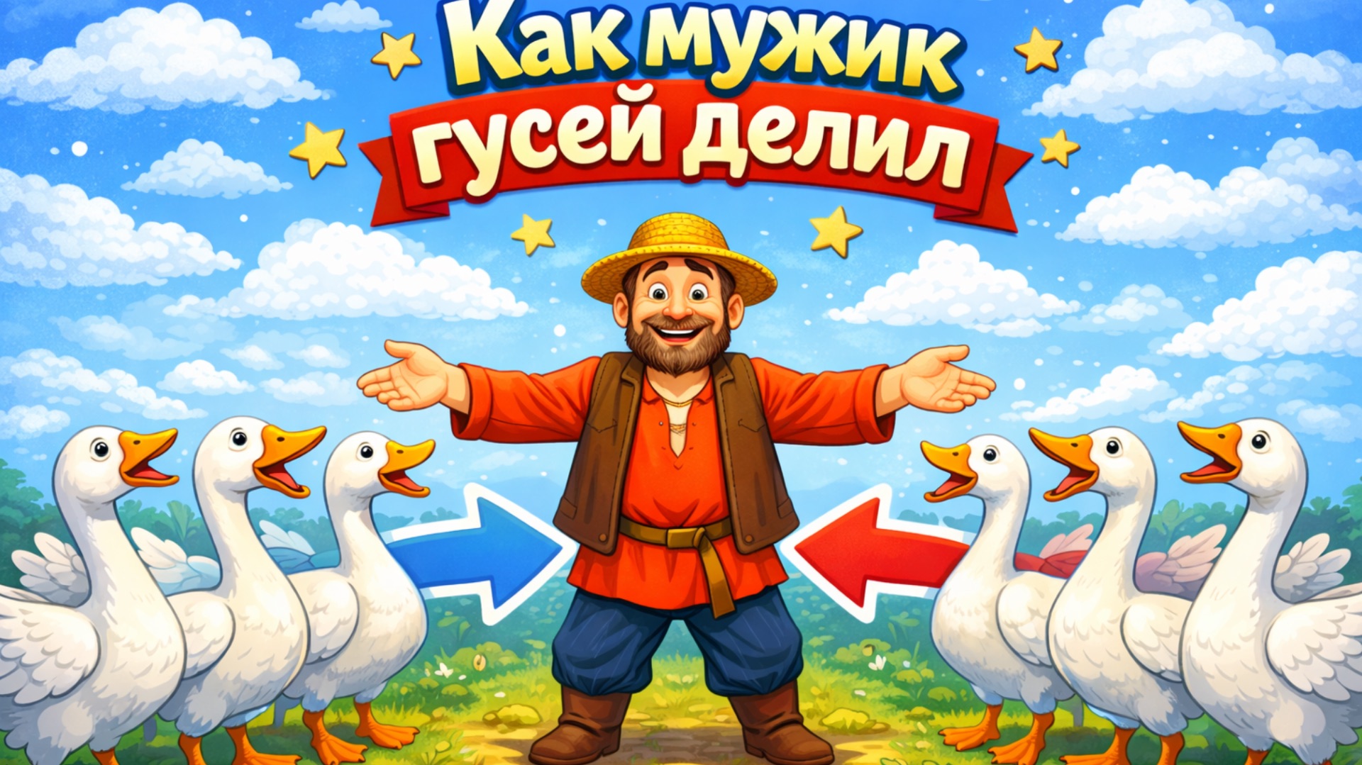 Как мужик гусей делил | Русская народная сказка