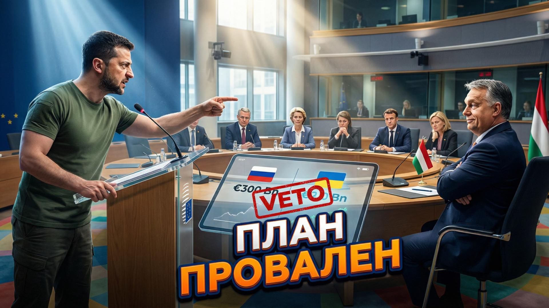 💥ЕС остался с носом! План конфискации российских активов заблокирован, Зеленский в ярости на Орбана