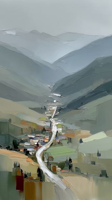 Речная долина (картина #1027) / Арт-студия Нормова