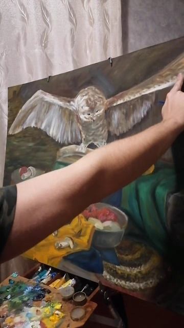 Правки натюрморта с совой