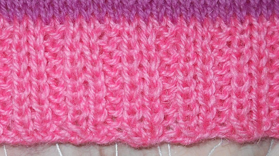 Резинка спицами Горизонтальная 2 лицевые 2 изнаночные