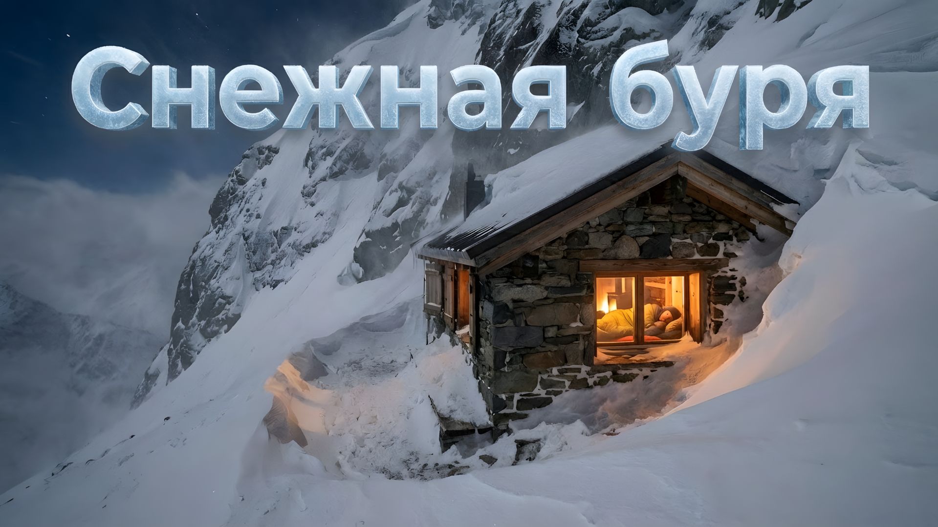 Снежная буря в хижине - Релакс для сна