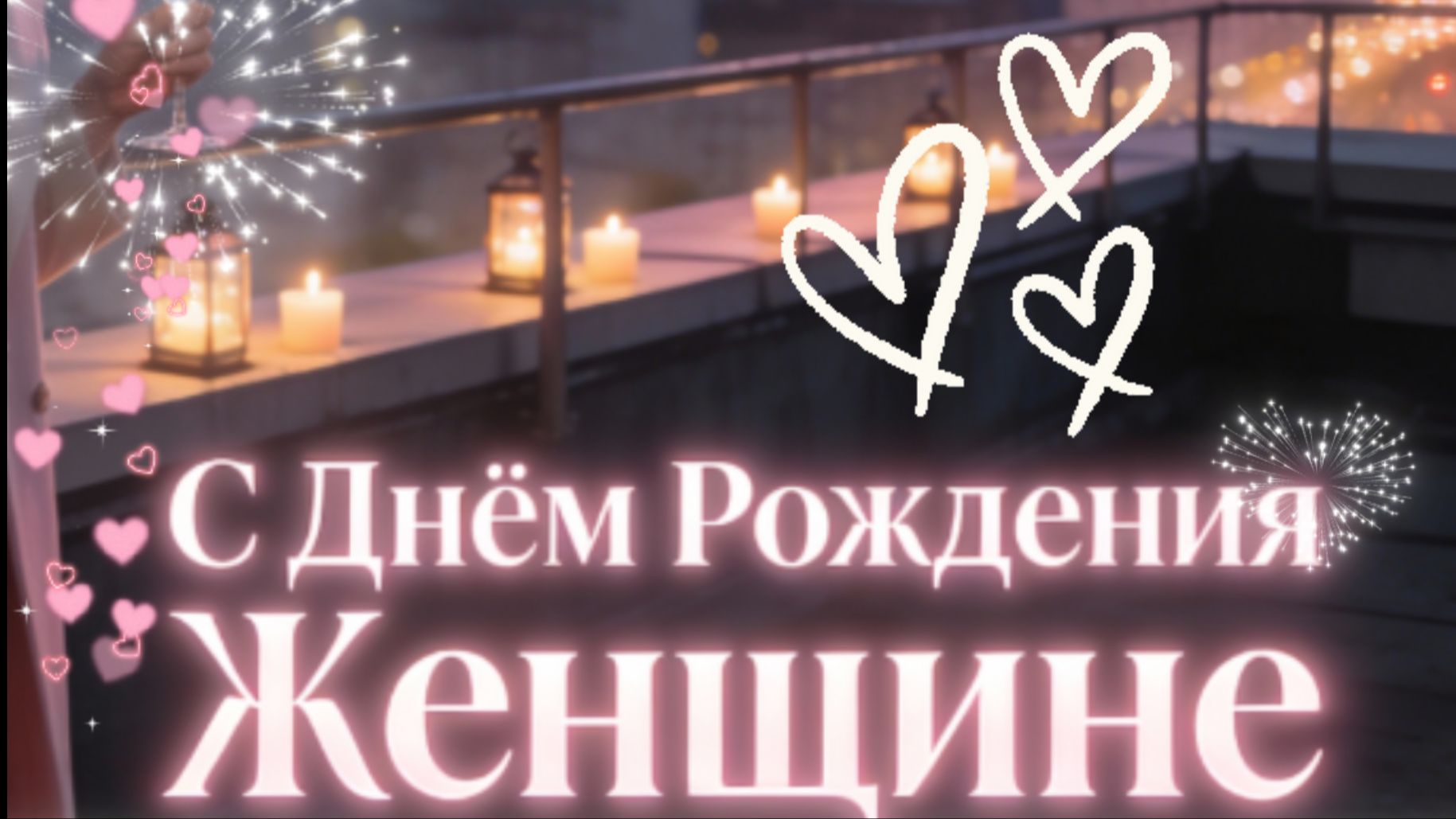 Поздравление с днем рождения женщине: тёплое видео‑открытка