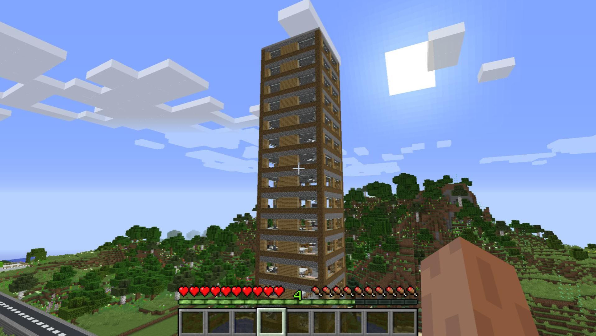 ПОСТРОИЛ ДЕРЕВЕНСКИЙ ОТЕЛ-НЕБОСКРЁБ В МАЙНКРАФТ |D1masA579