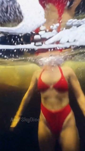 Прыжок в холодный водоем