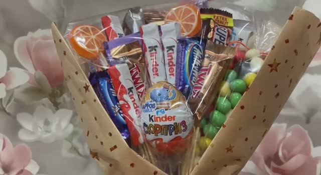 Букет из сладостей своими руками в подарок