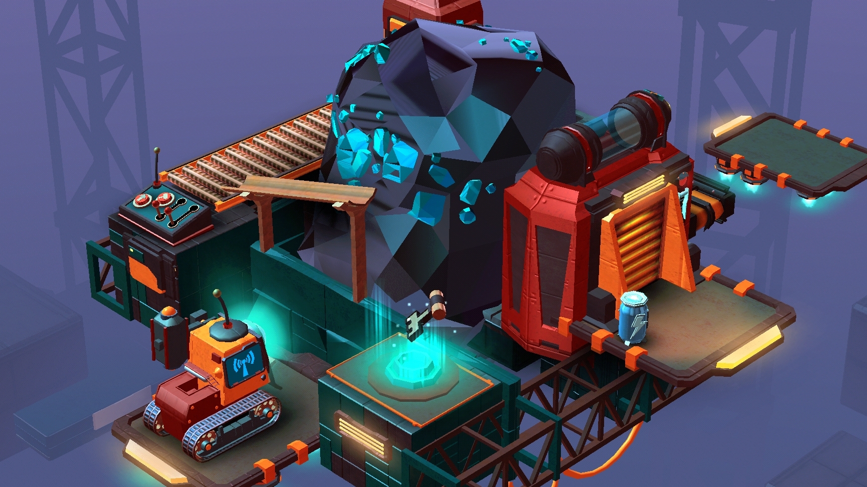 Tiny Robots Recharged | Большой Блестящий Камушек | Прохождение