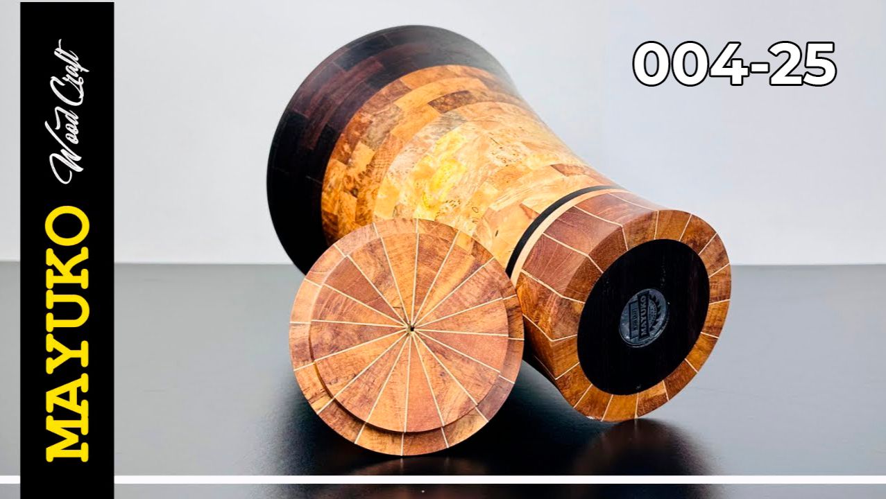 Токарные работы по дереву Сегментное точение Урна на токарном станке по дереву №004_25