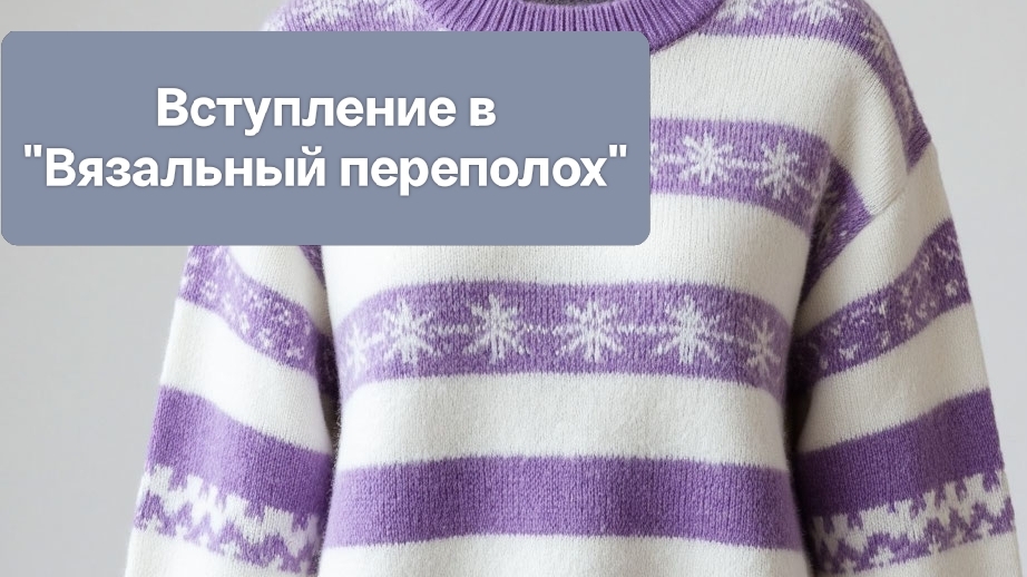 Вступление в проект "Вязальный переполох: А скоро весна" с Еленой Велиной.