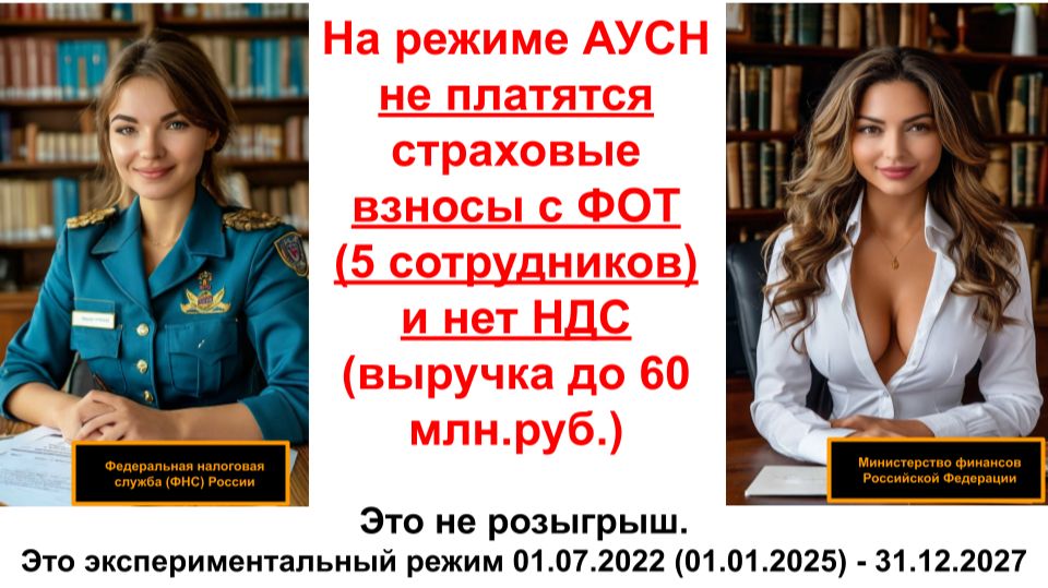 Как ООО не платить страховые взносы с ФОТ 5 сотрудников и НДС с выручки торговли до 60 млн 2025-2027
