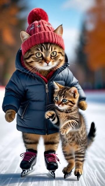 Котики на коньках