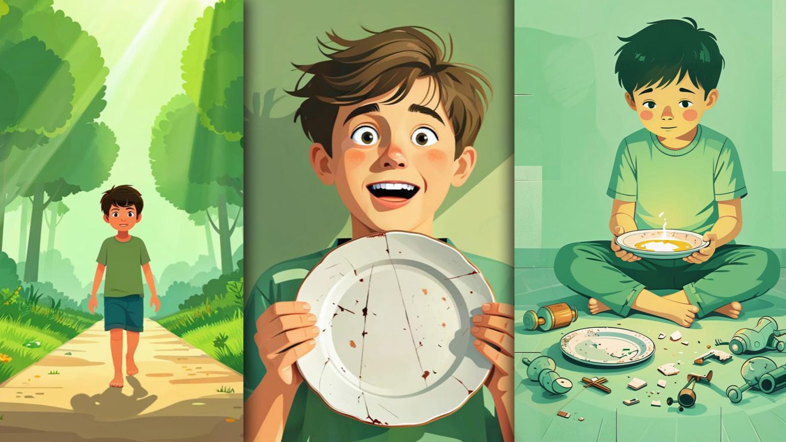 Сказка про мальчика Тимошу, который нашел волшебную тарелку