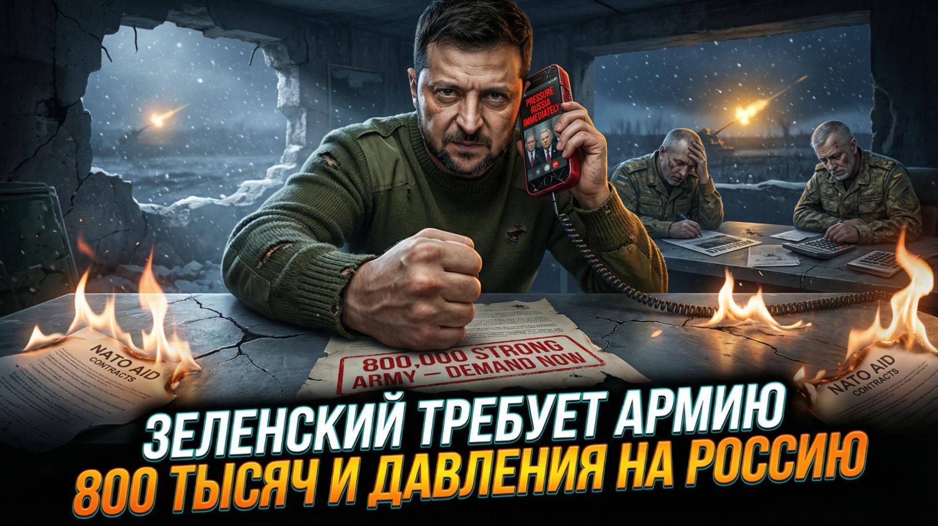 💥Себастиан Сас | Новый ультиматум Зеленского: Армия в 800 000 и давление на Москву