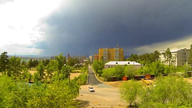 Проход грозового фронта над г. Чита
