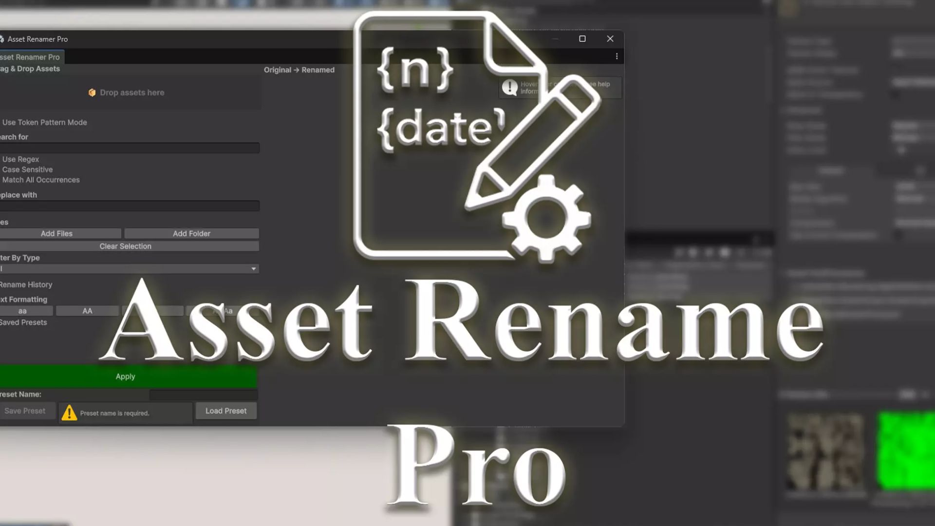 Asset Unity - Asset Renamer Pro
