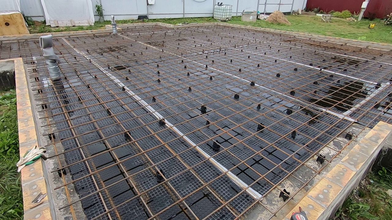 Гидроизоляция плантером / Армирование и Анкеровка